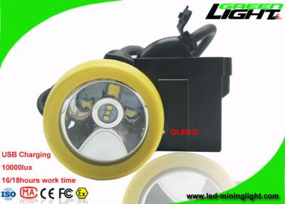 China 1.67W 10000 Lux Underground Coal Mining Cap Light with Low Power Warning USB Charger for sale
