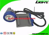 China IP68 Waterproof LED Mining Cap Lamp 1.67W 6.6Ah Rechargeable Li-Ion Battery 16hrs for sale