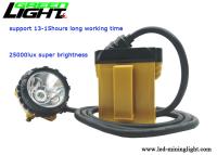 China Corded Mining Cap Lamp 25000 Lux 10.4Ah Samsung Lithium Battery ATEX CE for sale