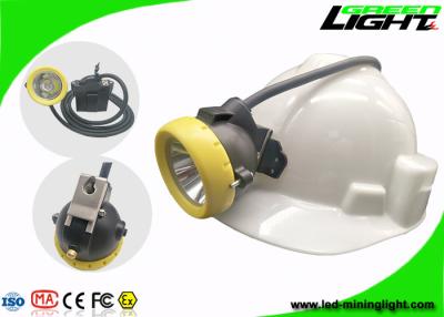 China Anti Explosive Underground LED Mining Headlamp 10000 Lux CREE Light Silicon Button Cap 18hrs for sale