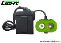 China 15000lux LED Miners Cap Lamp 10.4Ah Panasonic Battery Pack TPV Material Dual Beam for sale