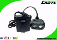 China Super Light 150000lux Mining Cap Lights Dual Beam Coal Miner Hard Hat OLED Screen for sale