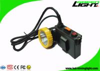 China IP67 Waterproof Coal Mining Headlamp 3.7W 50000lux 11.2Ah Li Ion Battery Rechargeable for sale