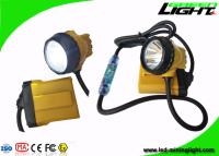 China Cree LED Corded Cap Lamp 490g 25000lux 10.4Ah Explosion Proof Mining Headlamp for sale