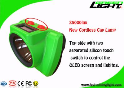 China Small Size Cordless Hard Hat Headlamp IP68 25000lux High Brightness GLC-6S for sale