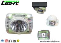 China OLED Screen Waterproof Led Headlamp , Hard Hat Light Rechargeable Transparent Cordless for sale