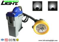 China Corded Rechargeable Miners Headlamp 15000lux 3W Cree LED 6.6Ah Li-Ion Battery for sale