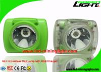 China Dual High Low Beam Cordless Miners Cap Light Waterproof With Digital Battery Capacity Display for sale