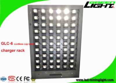 China GLC-6 Single Side 60 Units Cordless LED Miners Cap Lamp Charging Station 110V-240V for sale