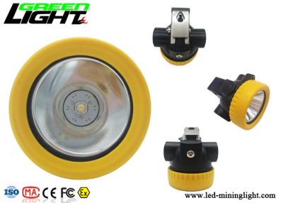 China Light Weight LED Miners Cap Lamp Small Size 5000lux 2.2Ah Battery Capacity for sale