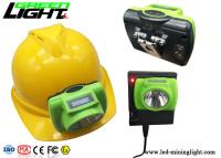 China ABS / PC LED Miners Cap Lamp 13000lux Support USB Fast Charge With OLED Screen for sale