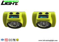 China 18000lux LED Miners Cap Lamp 6800mA ABS Material Warning Function USB Charging for sale