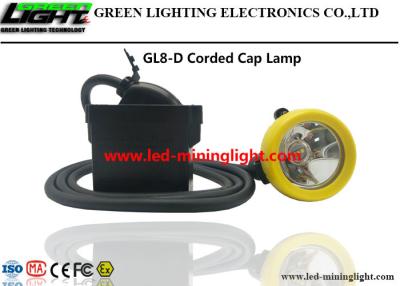 China Lightweight LED Miners Cap Lamp 10000lux 7.8Ah Lithium Ion With Silicon Button Cap for sale