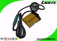China 3W LED Mining Cap Lamp 10.4Ah Samsung Battery IP68 Waterproof Corded Light for sale