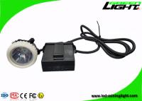 China 4000lux Brightness Mining Hard Hat Led Lights High Intensity With Cable Length Customized for sale