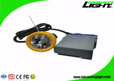 China IP68 LED Mining Cap Lamp 6.6Ah Li-Ion Battery 15000lux USB Charging for sale