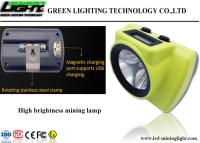 China 18000lux High Brightness LED Miners Cap Lamp OLED Screen For Battery Capacity Display for sale