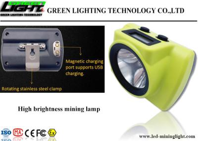 China 18000lux High Brightness LED Miners Cap Lamp OLED Screen For Battery Capacity Display for sale