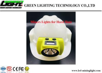 China Hard Hat LED Miner Cap Lamp IP68 6.8Ah Battery with OLED Screen Display for sale