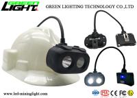 China Double Lighting LED Miners Cap Lamp 10000lux 6.8Ah Battery with Big OLED Display for sale