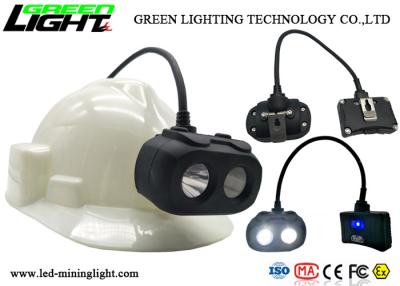 China Double Lighting LED Miners Cap Lamp 10000lux 6.8Ah Battery with Big OLED Display for sale