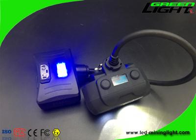 China Green Lighting Dual Beam Mining Cap Lamp IP68 Waterproof 15000lux Cree LED 10.4Ah for sale