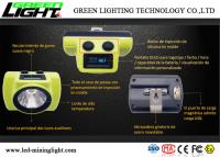 China OLED Screen Cordless Miners Cap Lamp 18650 6800mA Battery Capacit Support USB Charging for sale