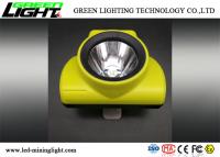 China Safety LED Miners Cap Lamp 18000lux 385lum IP68 Impact Resistant Shell 6800mAh for sale