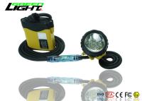 China Super Bright Rechargeable Led Headlamp , IP68 Miners Cap Lamp With Cable Light for sale