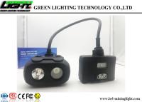 China Dual Beam LED Cap Lamp , Coal Mining Lights High Illumination With OLED Screen for sale