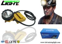China Portable 25000Lux Rechargeable LED Headlamp 10.4Ah Corded Mining Cap Lamp IP68 for sale