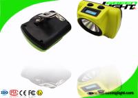 China Small Size Rechargeable LED Headlamp 25000lux GLC-6S OLED Screen For Time Logo for sale