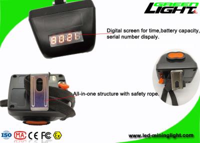 China Cordless LED Mining Cap Lamp 5.7Ah Li-ion Battery IP68 Safety Miners Headlight for sale