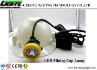 China 10000Lux Corded LED Miners Cap Lamp 6.6Ah IP68 Waterproof Coal Mine Headlamp for sale