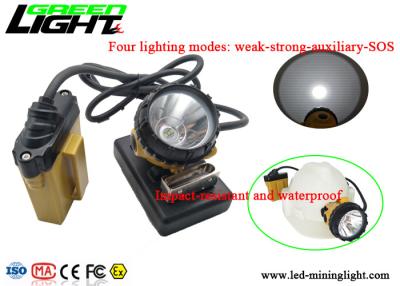 China 25000lux Afety Wire Cap Led Mining Lamp , High Intensity Light Flashing Cap Light for sale