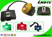 China 6.8Ah Panasonic Battery Rechargeable LED Headlamp 15000lux Mining Cap Light with Low Power Warning for sale