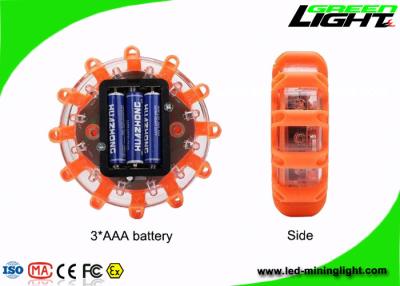 China Plastic Emergency Disc LED Warning Light USB Rechargeable 3 LED Road Flare Traffic for sale
