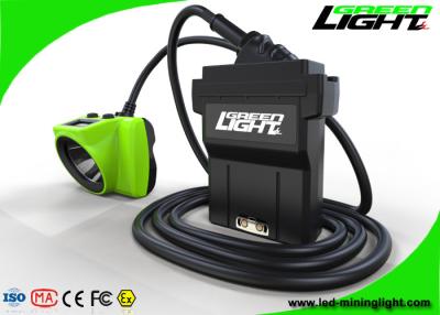 China ABS 25000lux Rechargeable Underground Mining Cap Lamp 3.7V 13.6Ah IP68 for sale