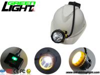 China IP68 15000lux 6.8Ah Semi Corded LED Miner Cap Lamp Waterproof Mining Headlamp for sale
