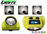 China 385LUM 20000lux 5V 2A IP68 Rechargeable Mining Cap Lamp for sale
