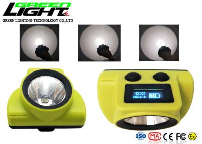 China 385LUM 20000lux 5V 2A IP68 Rechargeable Mining Cap Lamp for sale