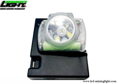 China 1W 13000Lux IP68 6.8Ah Rechargeable LED Mining Cap Lamp Explosion Proof Cordless Headlamp for sale
