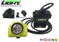 China Magnetic Charging 530LUM 18000lux IP68 led Mining Cap Lamp for sale