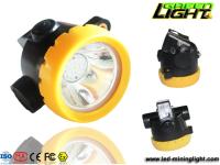 China Waterproof IP67 Rechargeable LED Headlamp 200mA 0.93W 117 Lumens Cordless Mining Cap Lamp for sale
