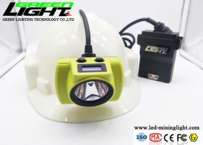 China OLED Screen 4.07W 25000lux 13.6Ah LED Miners Cap Lamp for sale