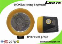 China Cordless Miners Cap Lamp 1.67W 450mA 10000lux IP67 Rechargeable LED Mining Headlamp for sale
