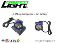 China IP68 Waterproof 6.6Ah 4000lux Coal Mining Cap Lamp GLT-7 Rechargeable Li-ion LED for sale