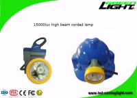 China ATEX Certified Corded LED Headlamp 1.67W 450mA 15000lux IP68 Waterproof Mining Cap Lamp GLT-7C for sale