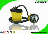 China IP68 Waterproof Corded Mining Cap Lamp 25000lux 10.4Ah 348lum for Miners for sale