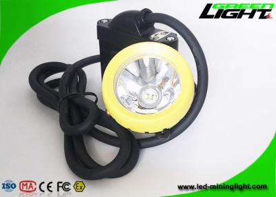 China Corded Coal Miners Cap Lamp 10000lux 450mA 7.8Ah Li-ion Battery IP68 Waterproof for sale